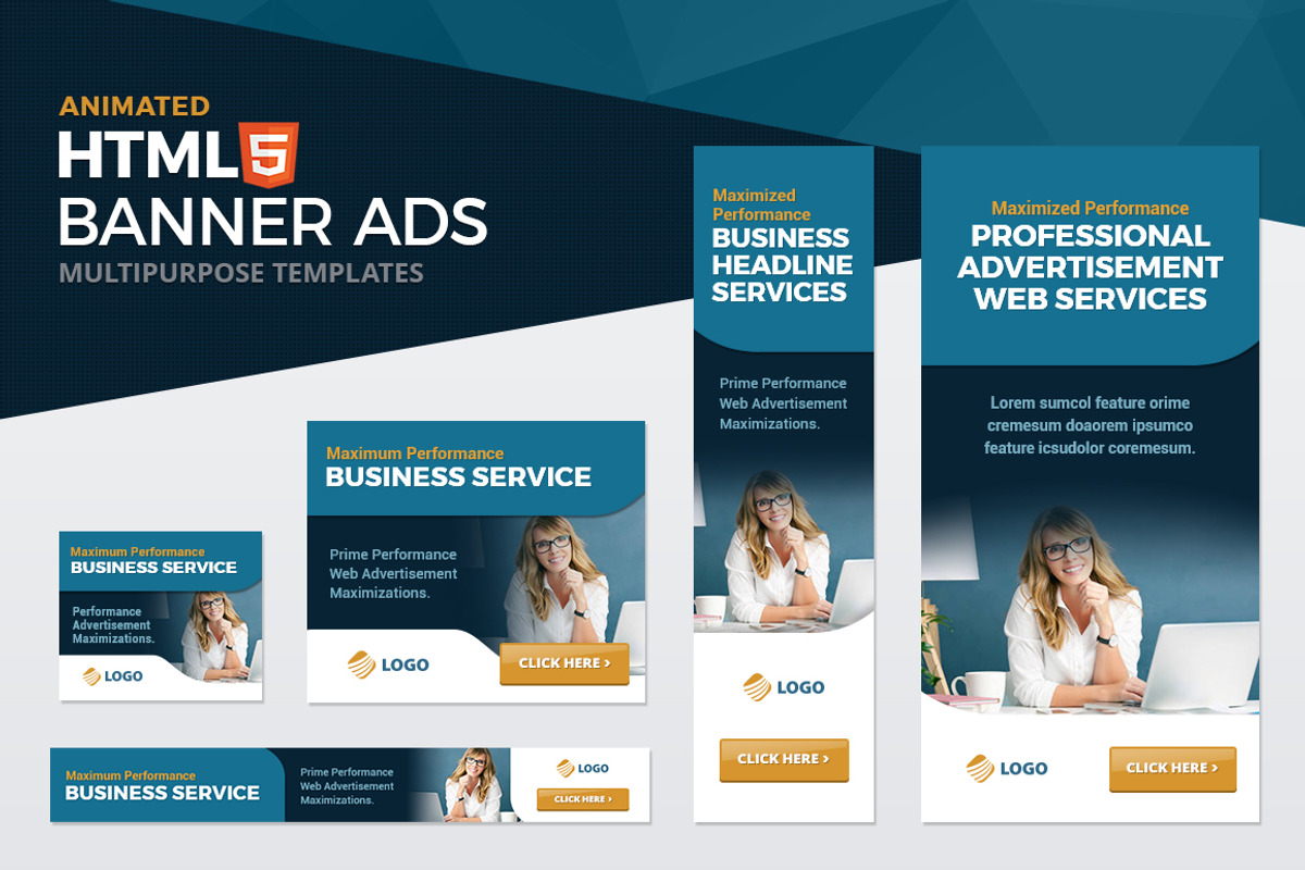 Html5 Multipurpose Ad Banners A Html Template By Kingbanners