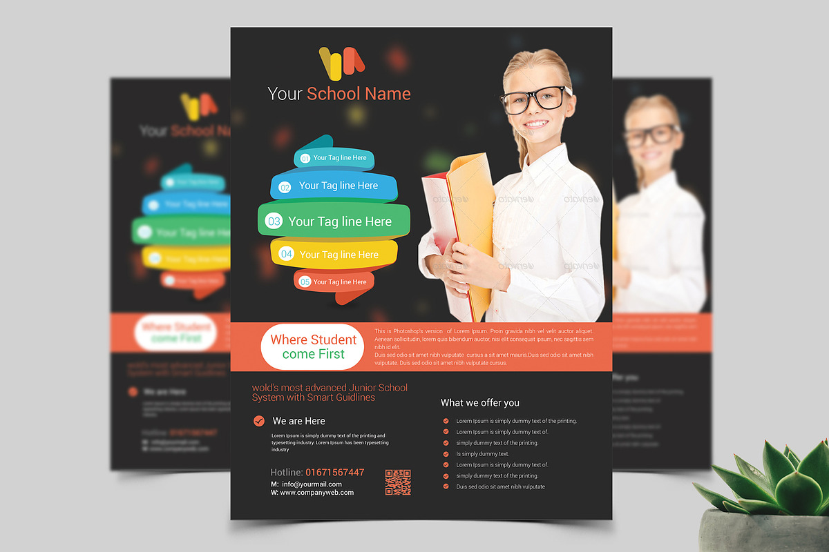 School Flyer Template, a Flyer Template by ideaz_sabbir