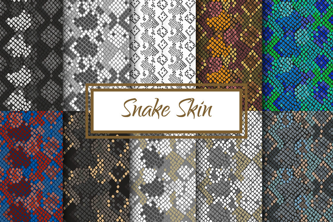 Snake Skin seamless pattern set, a Pattern Graphic by Milky April