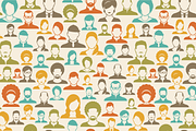 people profile icons pattern, a Pattern Graphic by vekstok