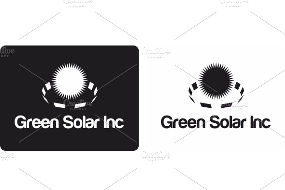 Green Solar Logo Design, a Branding & Logo Template by free2fonts