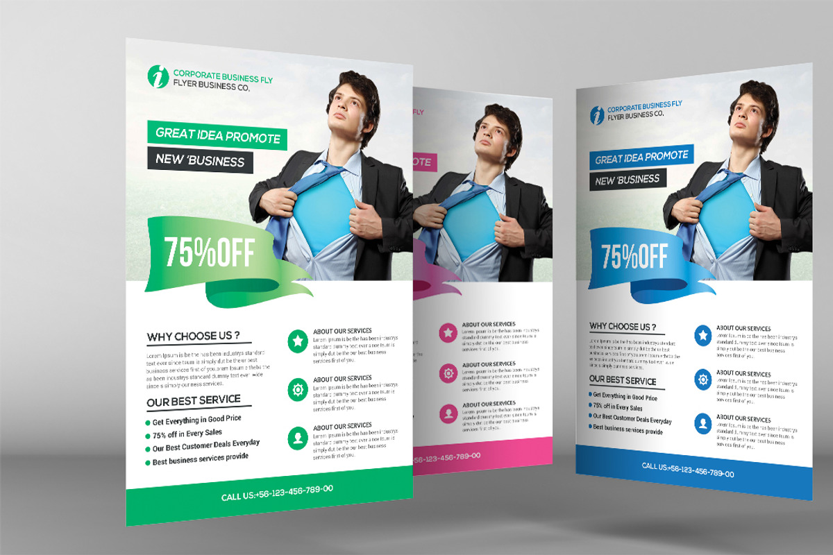 Clean Business Flyer Psd, a Flyer Template by graphicforest