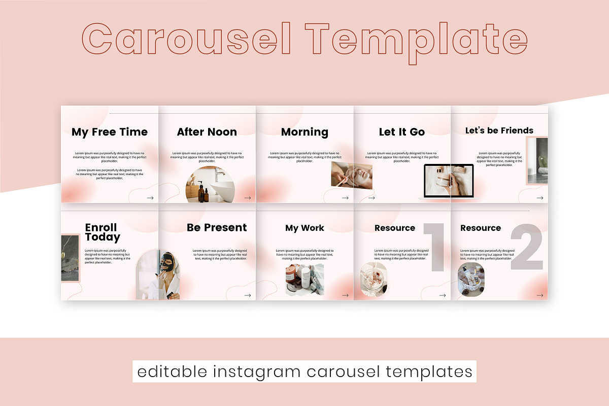 Skincare Instagram Carousel Template