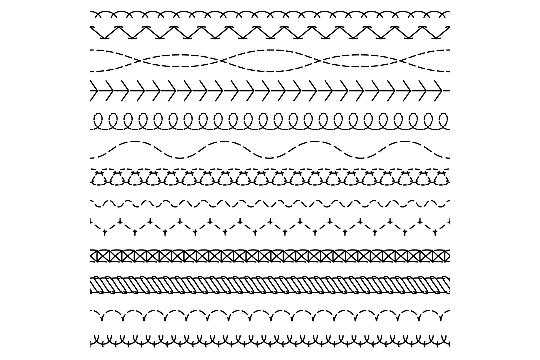 Stitch lines. Stitched seamless, a Texture Illustration by YummyBuum ...