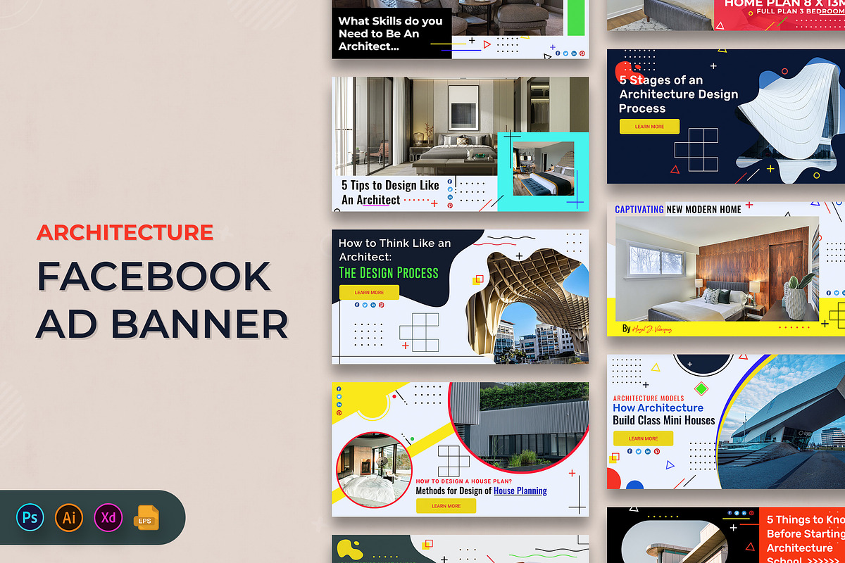 Architecture Facebook Ad Banners, a Social Media Template by 3djagan ...