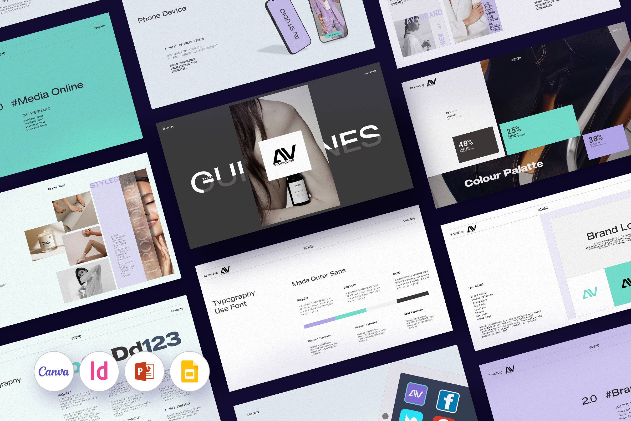 Digital | Brand Guidelines Template, a Presentation Template by Studio ...