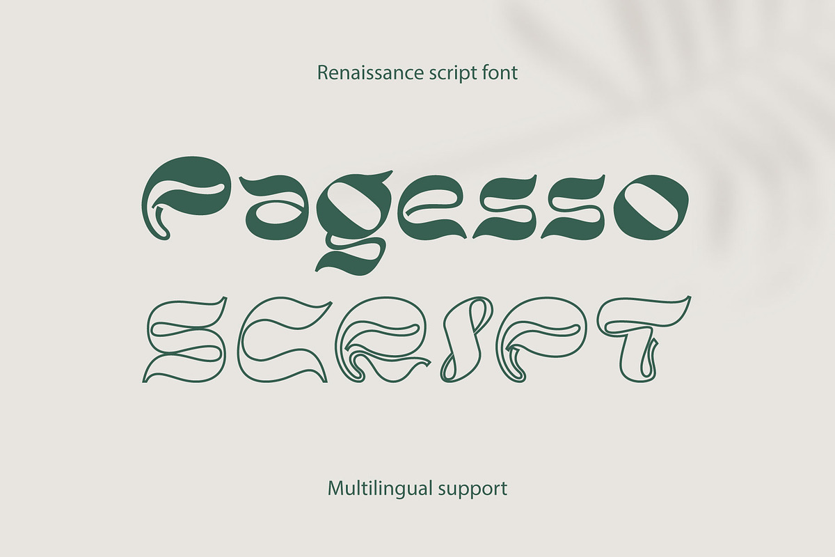 Pagesso new renaissance script font, a Script Font by kaer_shop
