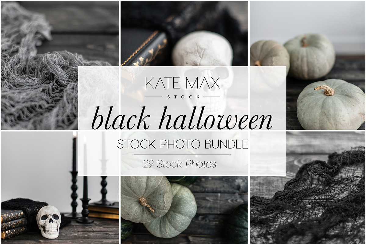Black Halloween Stock Photo Bundle, a Product Mockup by Styled Stock House
