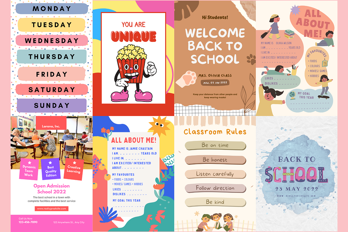 50 Kids Classroom Kits Bundle, a Social Media Template by Tiarsh Designs