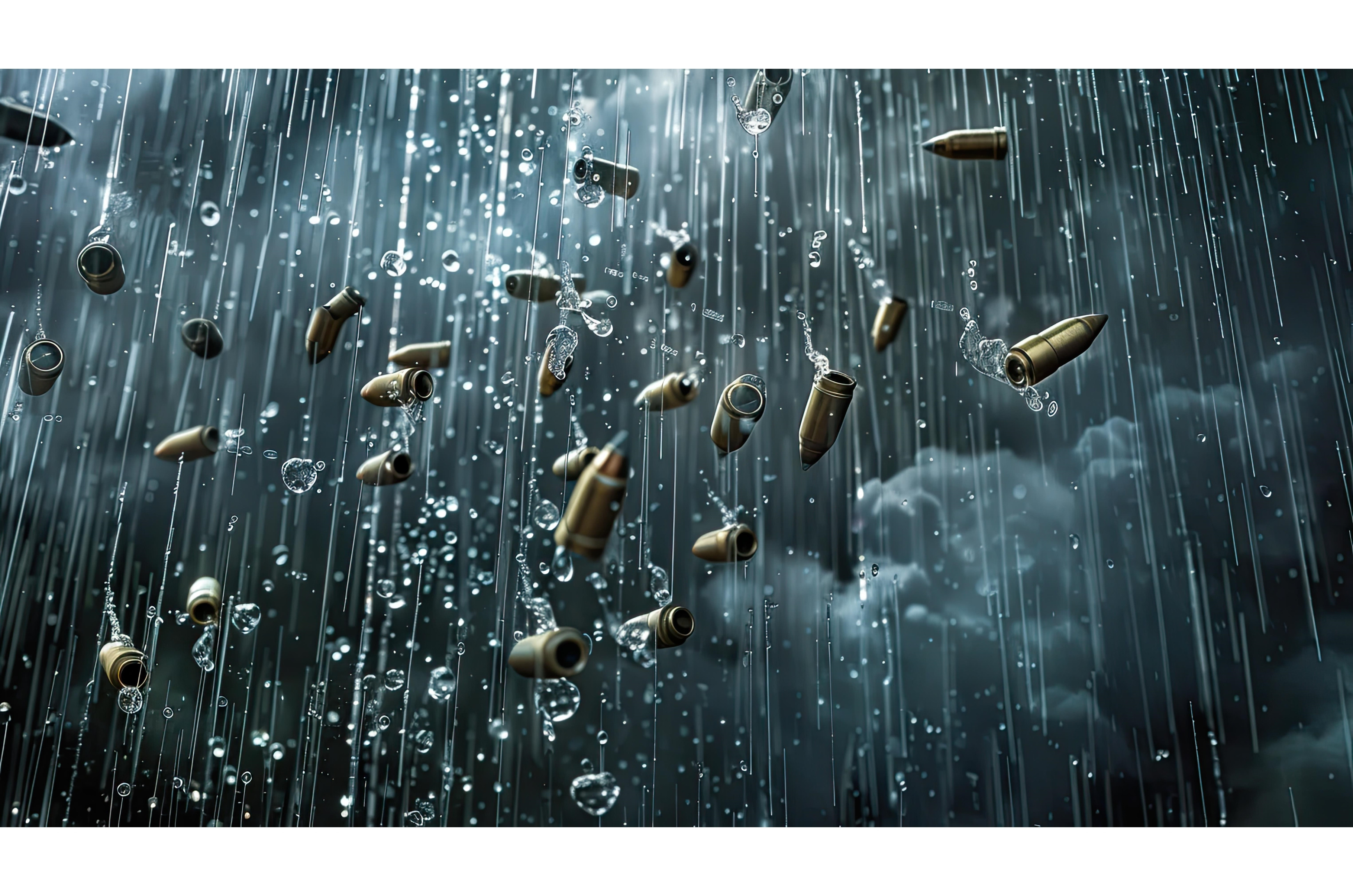 gunfire raining bullets ai generated, a Background Photo by pikepicture