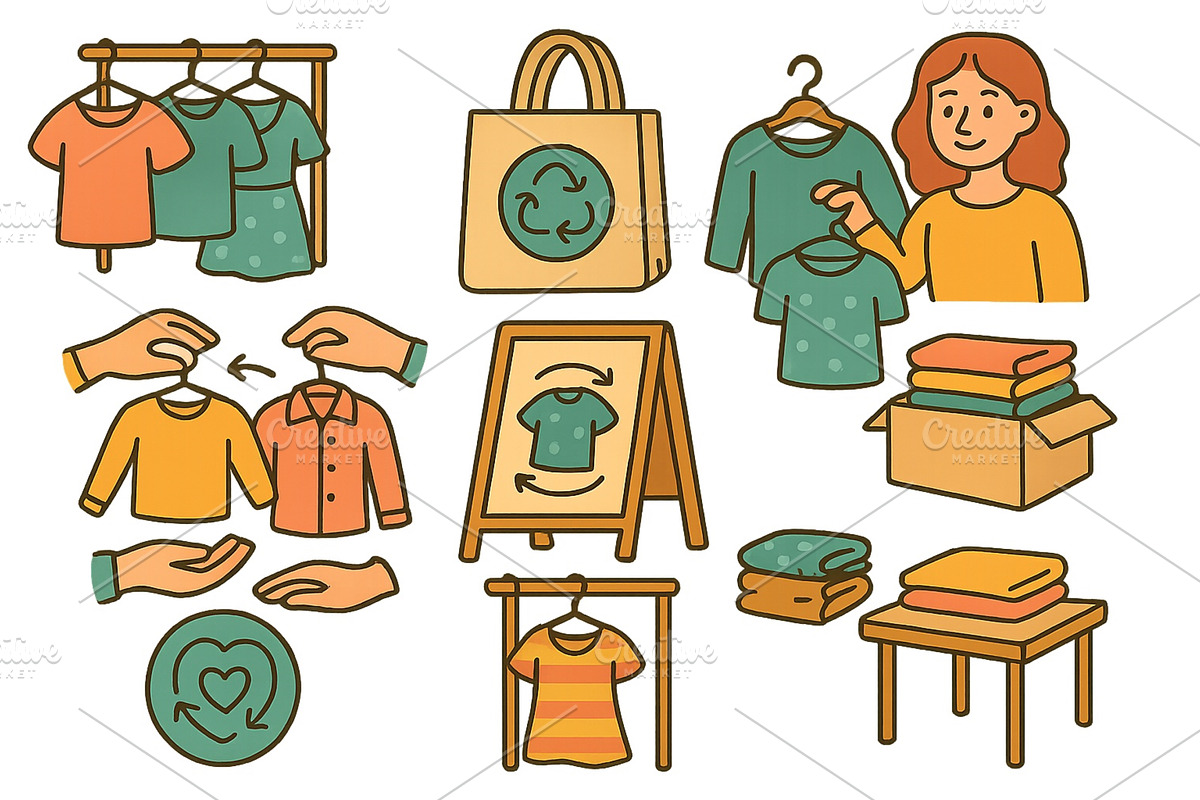 Community clothing exchange, an Object Illustration by ZinetroN