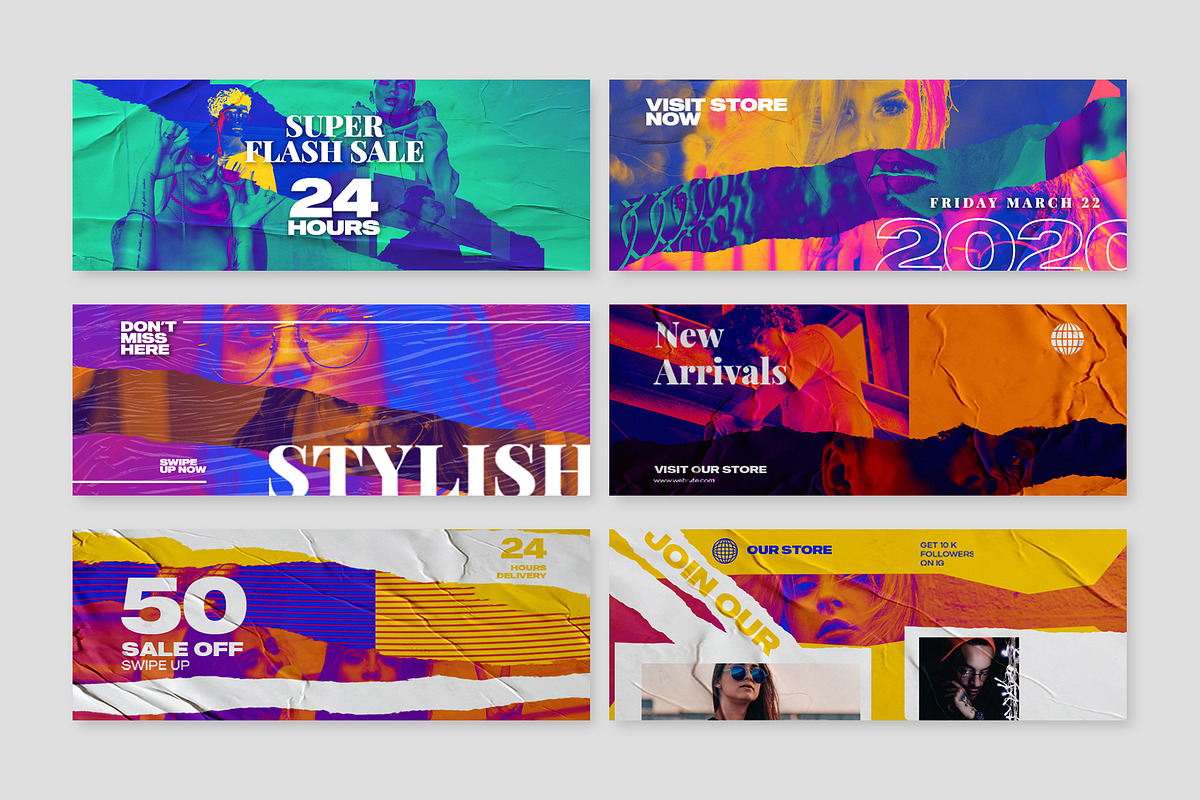Vibrant Facebook Cover Templates, a Social Media Template by Azruca
