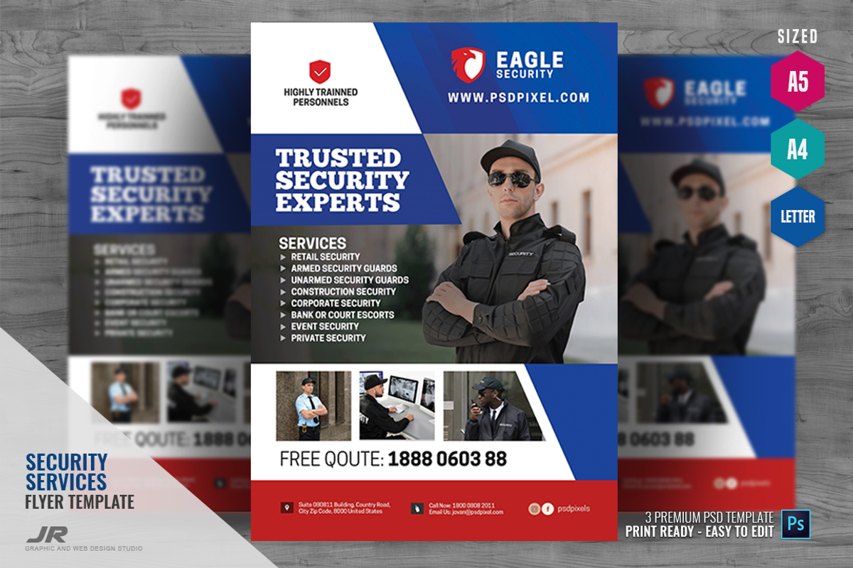 Security Experts Promotional Flyer, a Flyer Template by PSDPixel