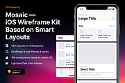 Mosaic iOS Wireframe Kit Sale, an App Template by Forpeople