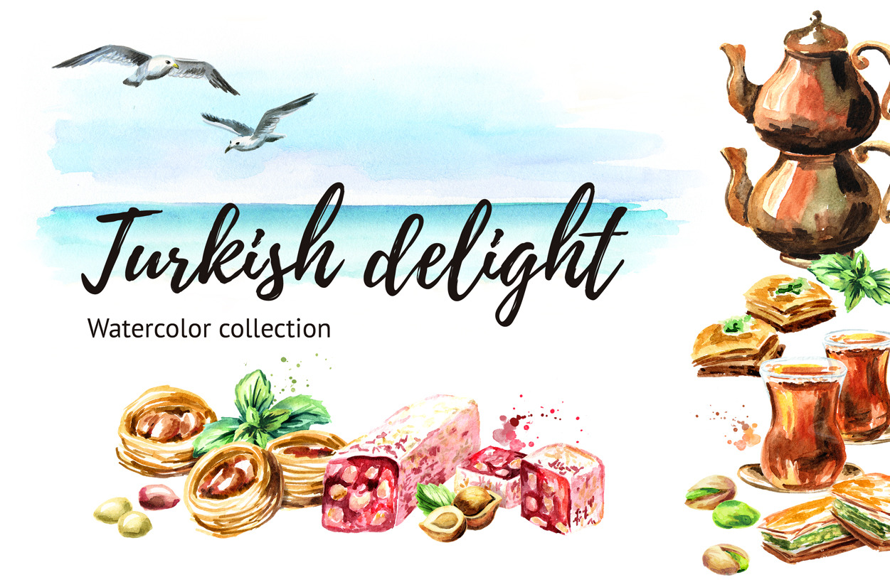 Turkish delight | Food Illustrations ~ Creative Market