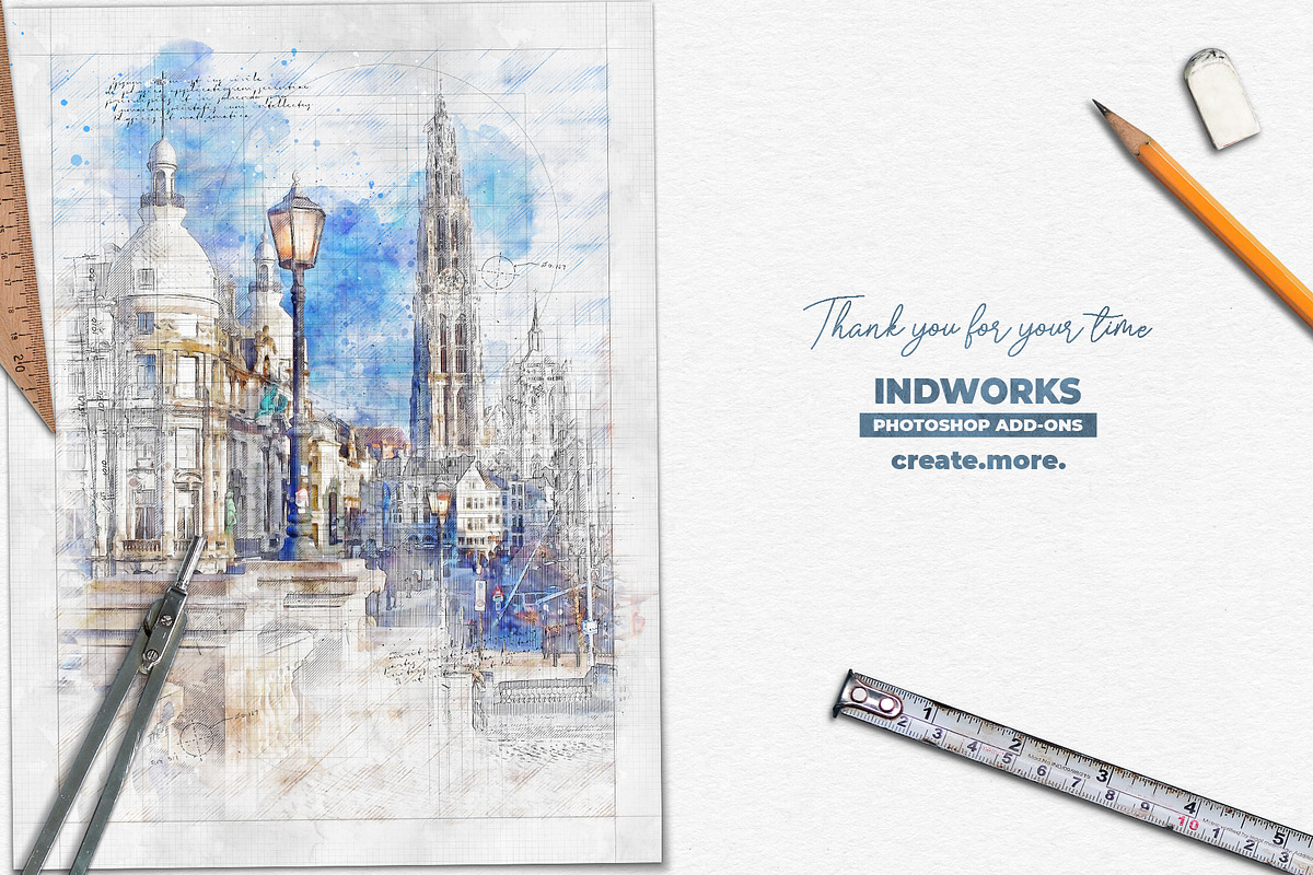 Animated Architecture Sketch Photoshop Action