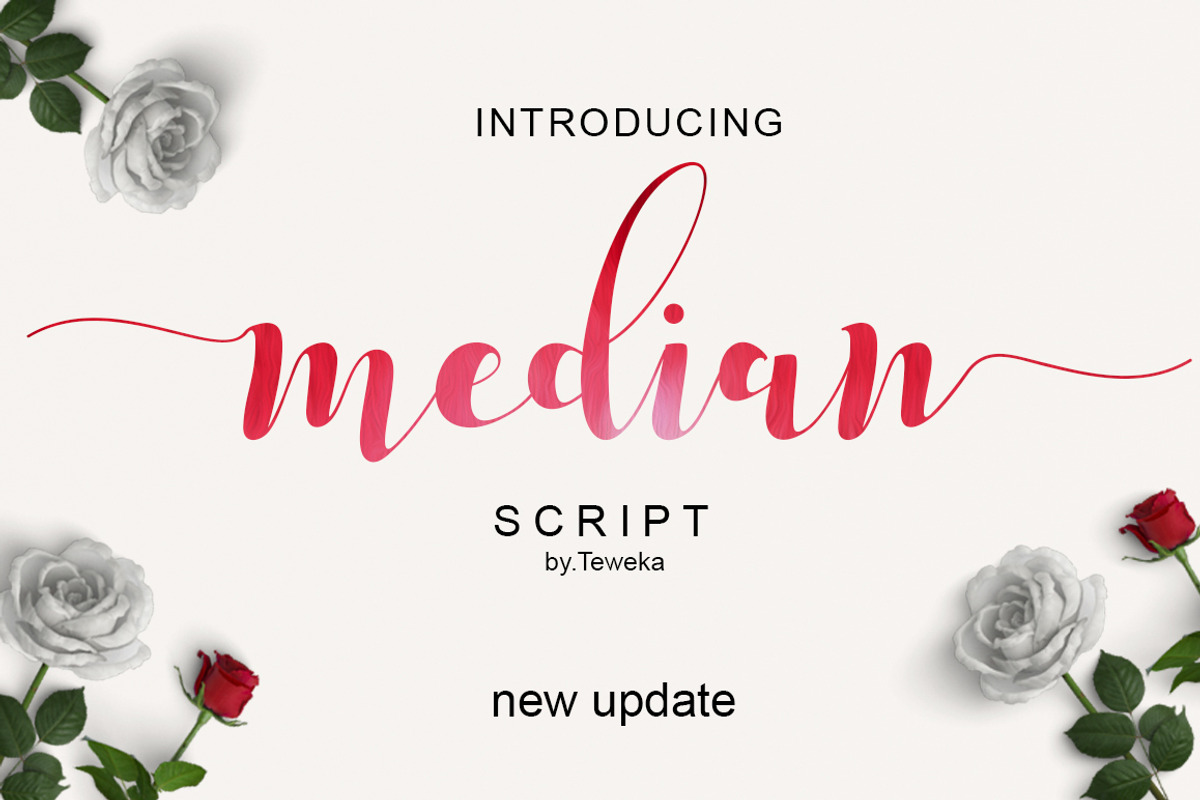 Median Script, a Script Font by Teweka | Creative Market
