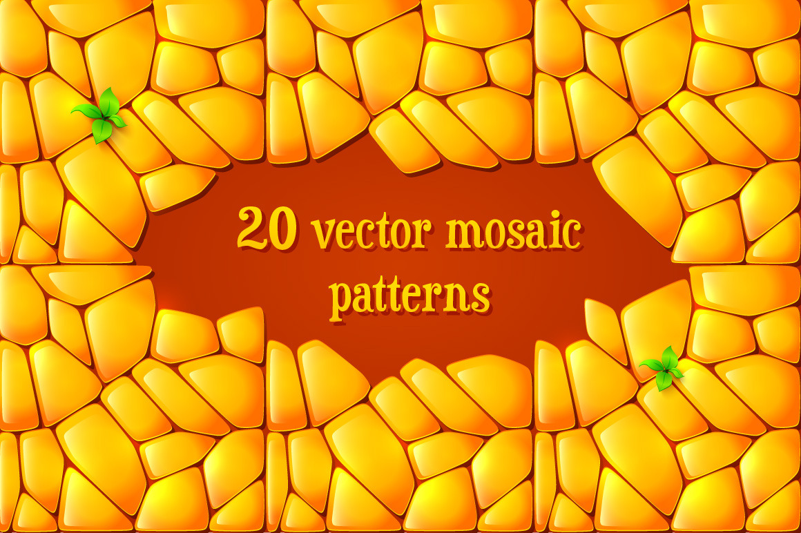20 vector mosaic patterns, a Pattern Graphic by Art of Sun