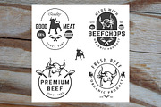 vector set of beef labels | Illustrations ~ Creative Market