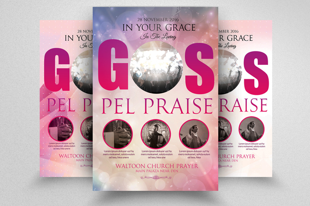 Gospel Church Flyer Template, a Flyer Template by Business Flyers