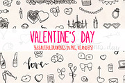 Valentine's Day 56 Sketch Graphics, an Illustration by Violet LeBeaux