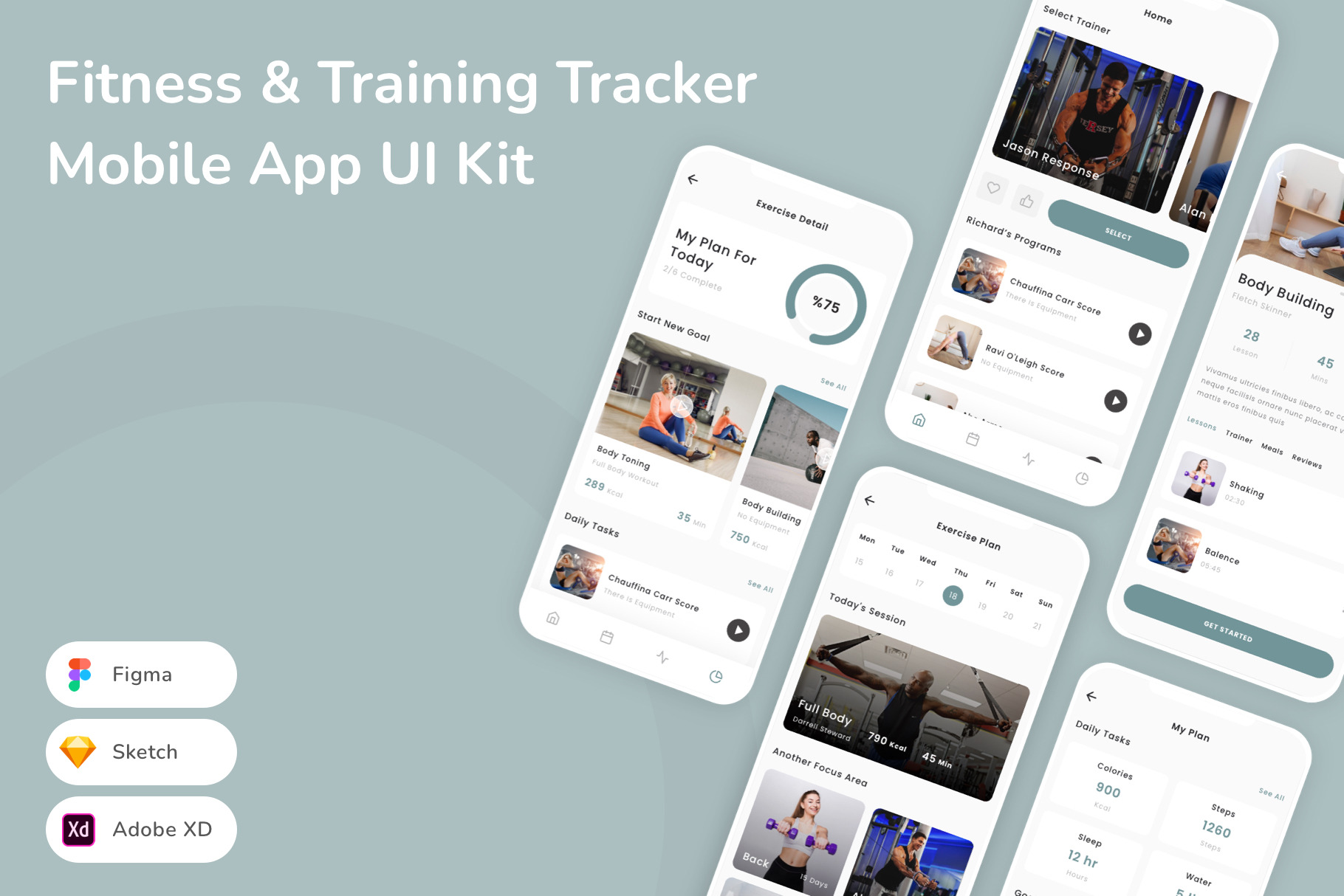 Fitness Training Tracker App UI Kit, an UI Kit Template by Betush