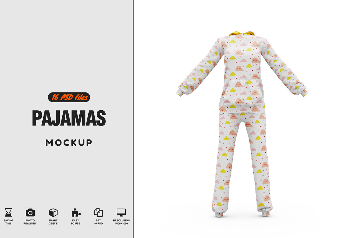 Pajamas Mockup, a Shirt Mockup by PixelMockup
