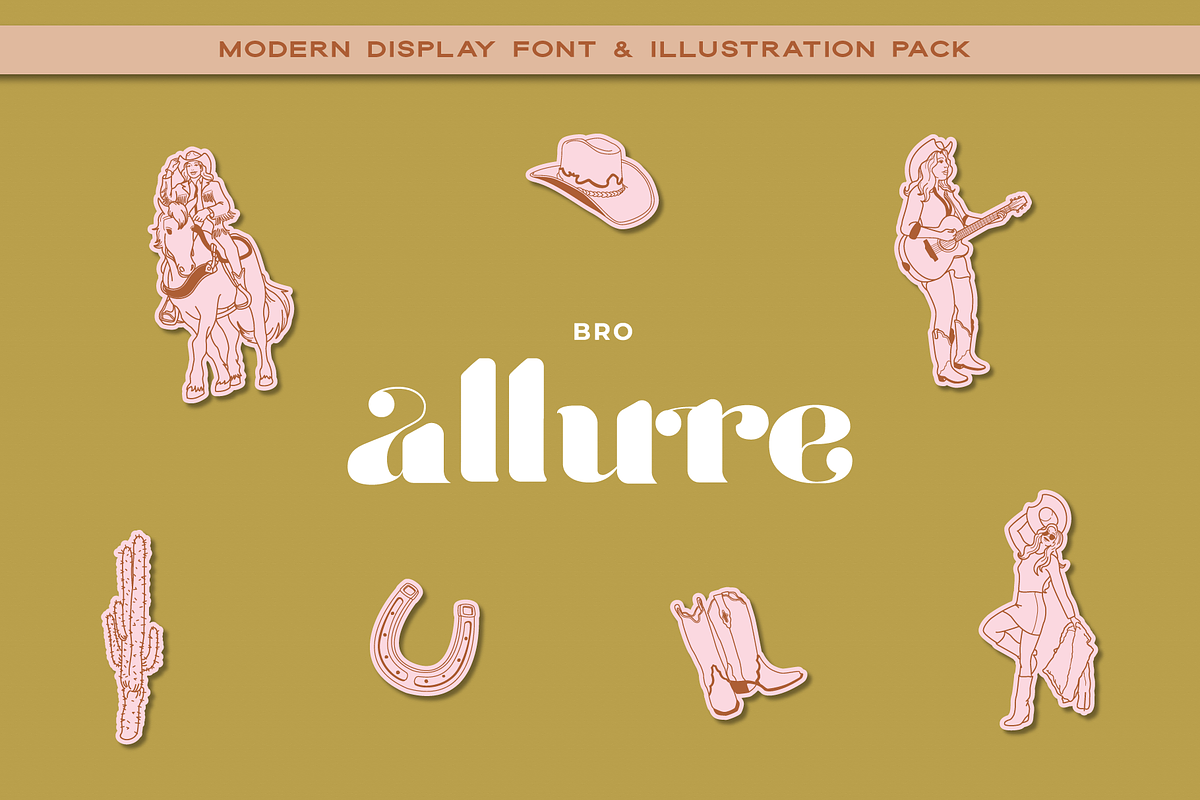 BRO Allura- Modern Bold Display Font, a Slab Serif Font by Brodi-Rose ...