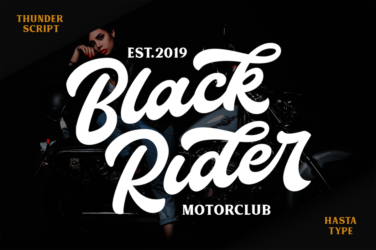 Thunder Script, a Script Font by hastatypestd