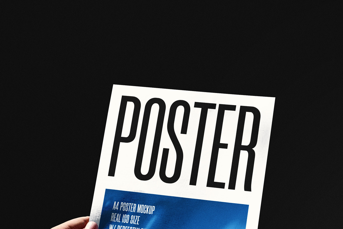 A4 Poster Mockup, an Advertising Mockup by Lemockup