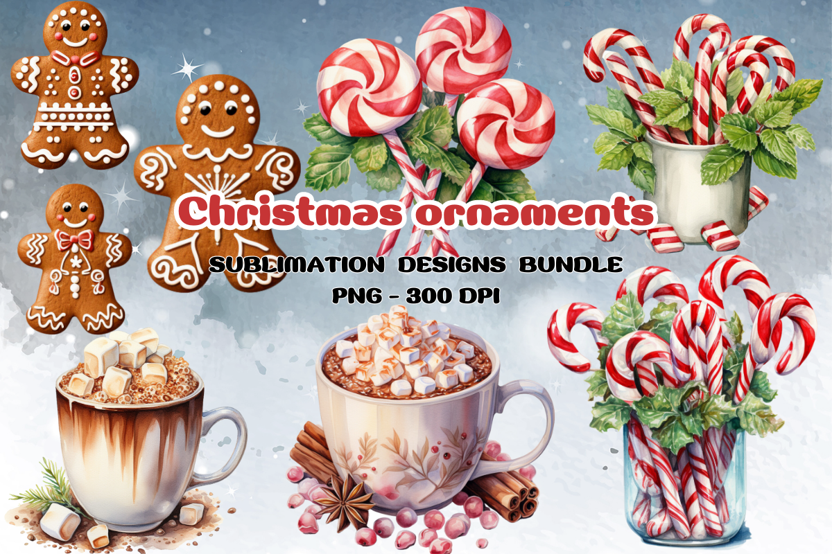 Watercolor Christmas Clipart Bundle, an Illustration by SindyPrintDesign