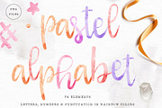 Watercolor alphabet clip art, an Object Graphic by PixelJungle