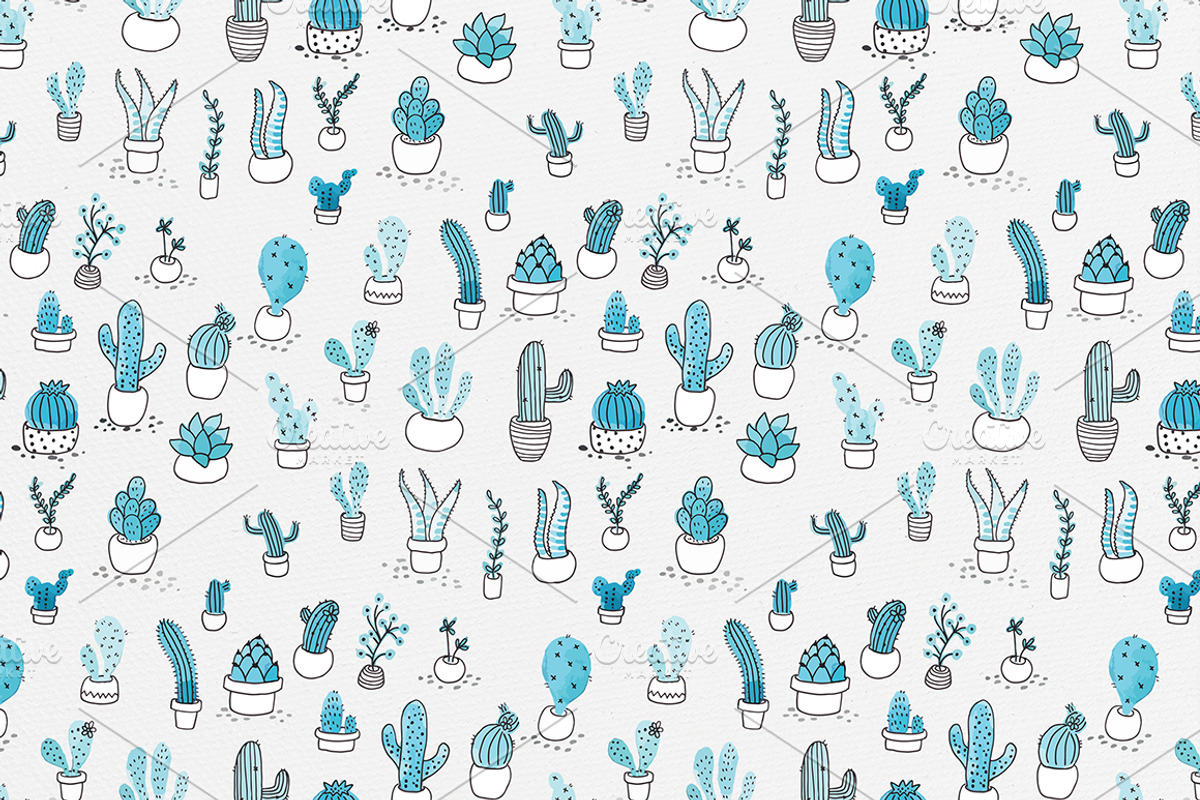 6 Succulent Patterns, a Pattern Graphic by Petite Salade