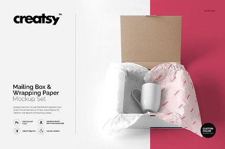 Slide Gift Box Mockup Set, a Packaging Mockup by Creatsy