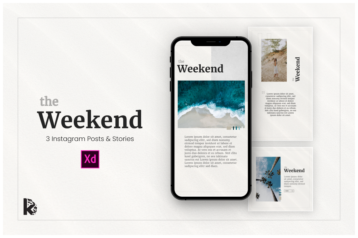 Weekend Instagram Template, a Social Media Template by Kelp Creative