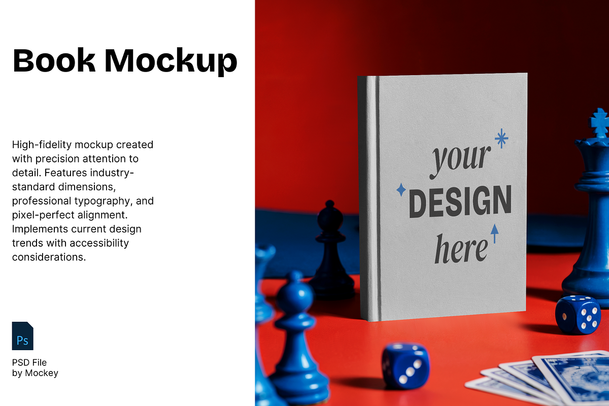 Strategic Game Book Cover Mockup, a Books & Magazine Mockup by mockeyai