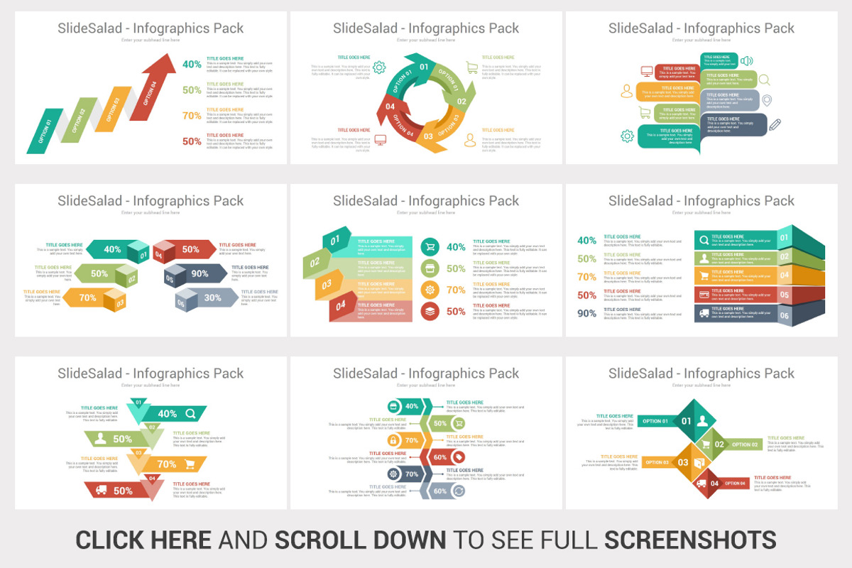 Best PowerPoint Infographics Pack, a Presentation Template by SlideSalad