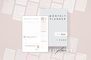 Canva Digital Monthly Planner Page, a Stationery Template by ...