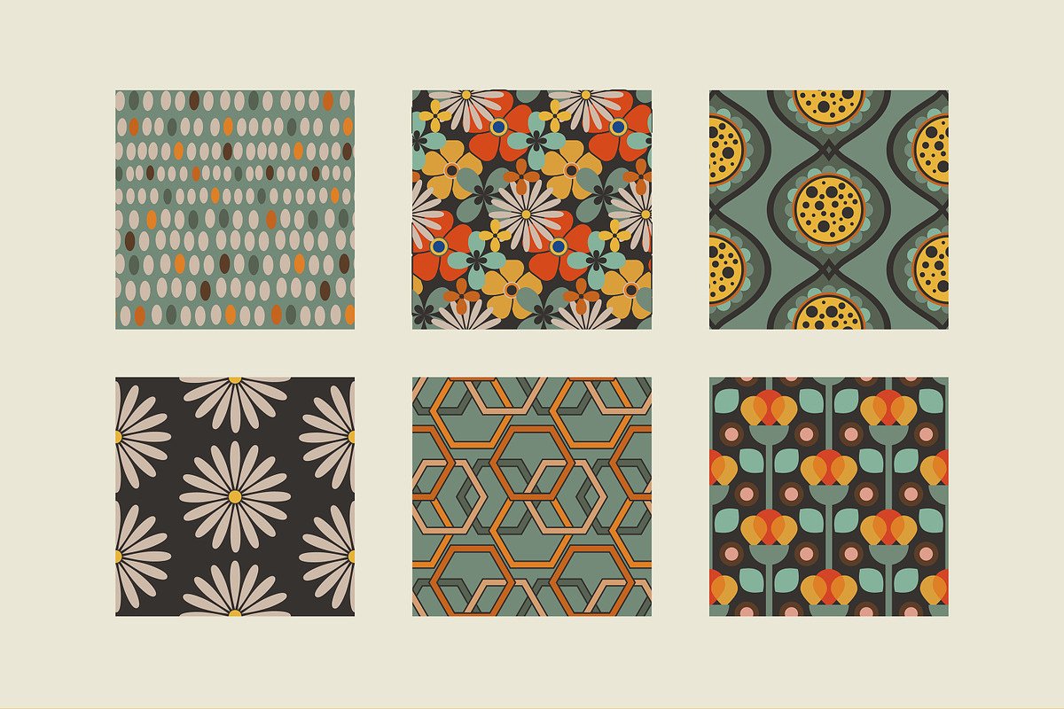 30 Retro Seamless Patterns