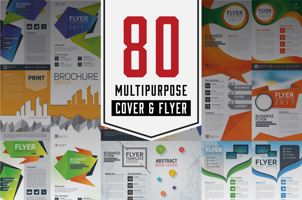80 Multipurpose Cover & Flyer, a Flyer Template by Raftel