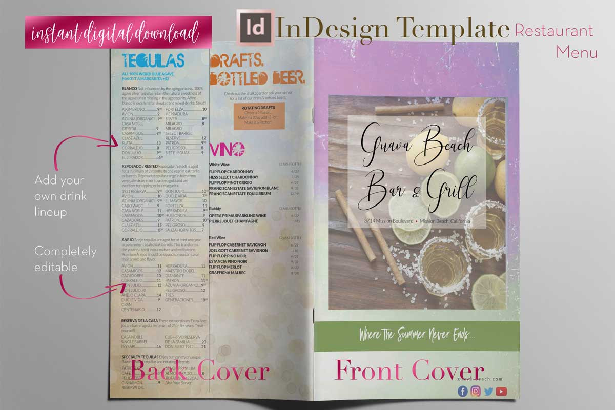 Restaurant Menu | InDesign Template, a Brochure Template by Planner ...