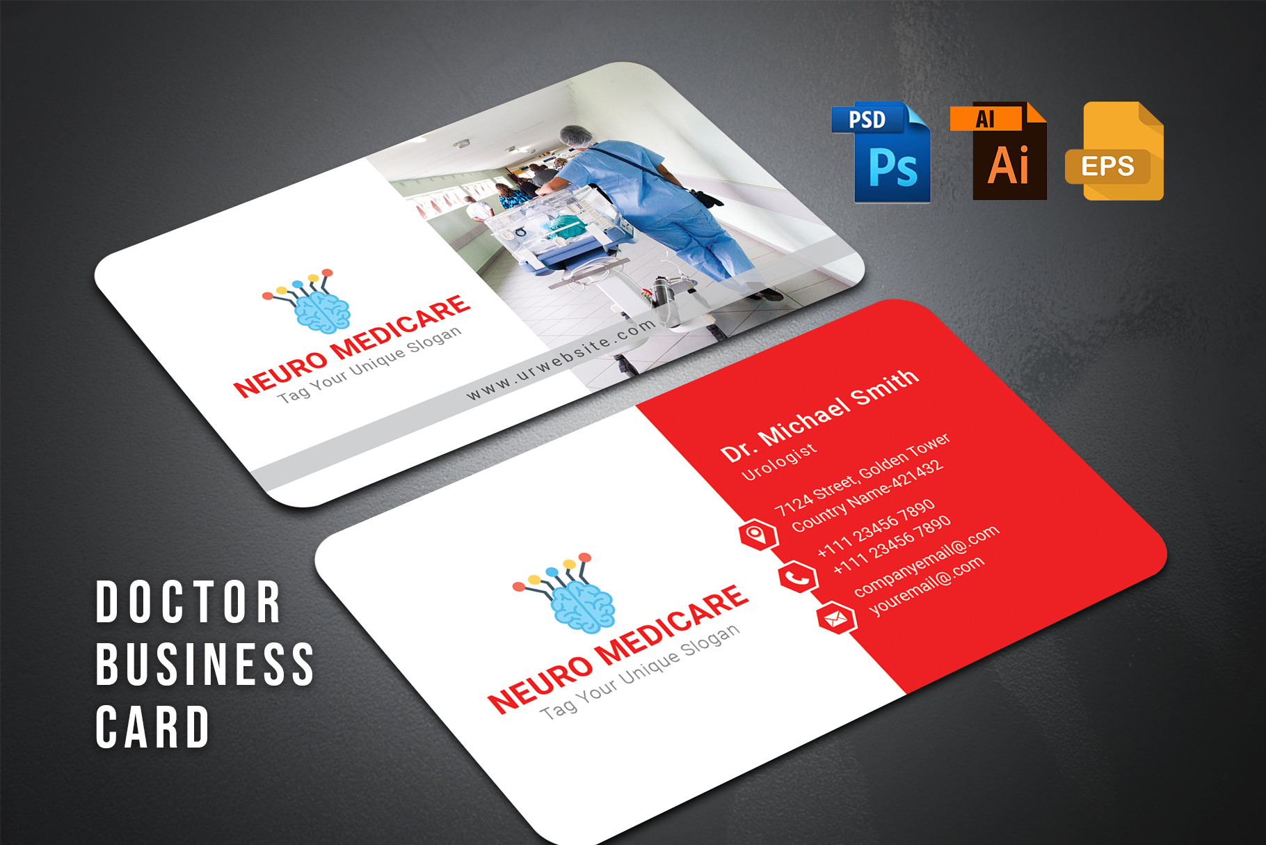 Doctor Business Card, a Business Card Template by graphicsunday