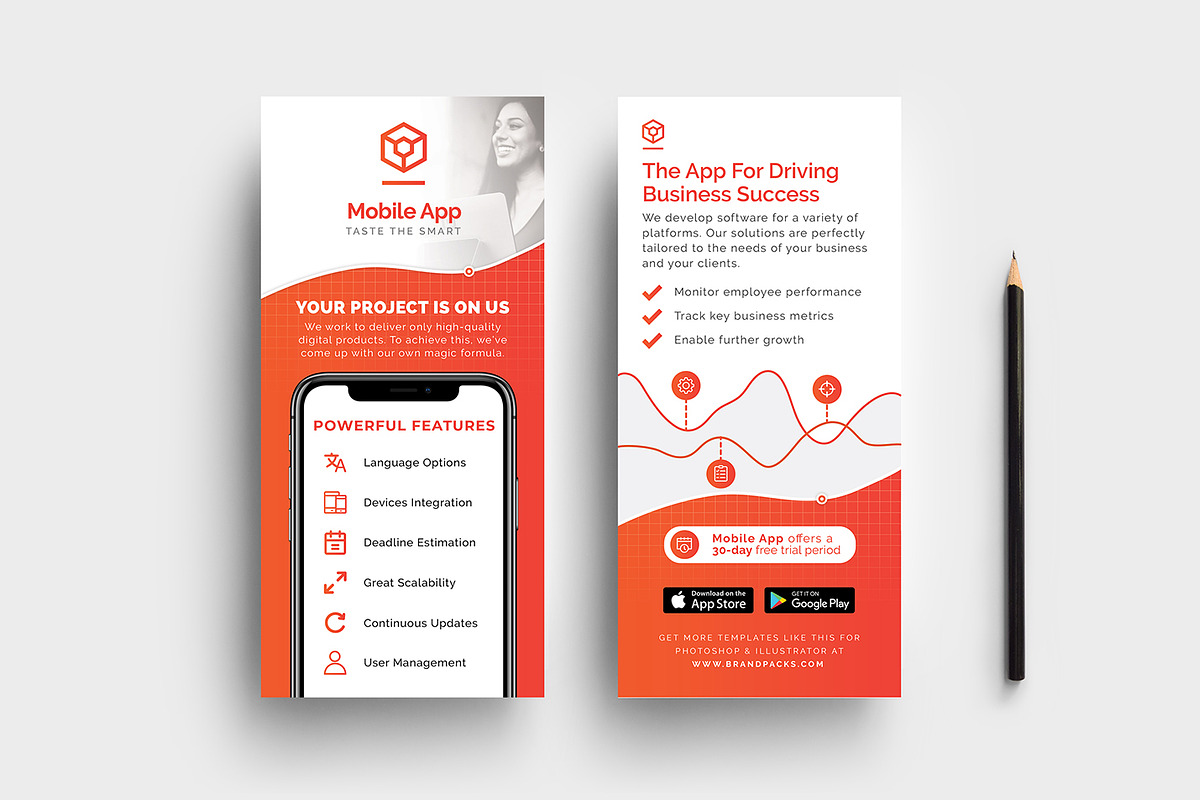 Mobile App Templates Pack v2, a Brochure Template by BrandPacks