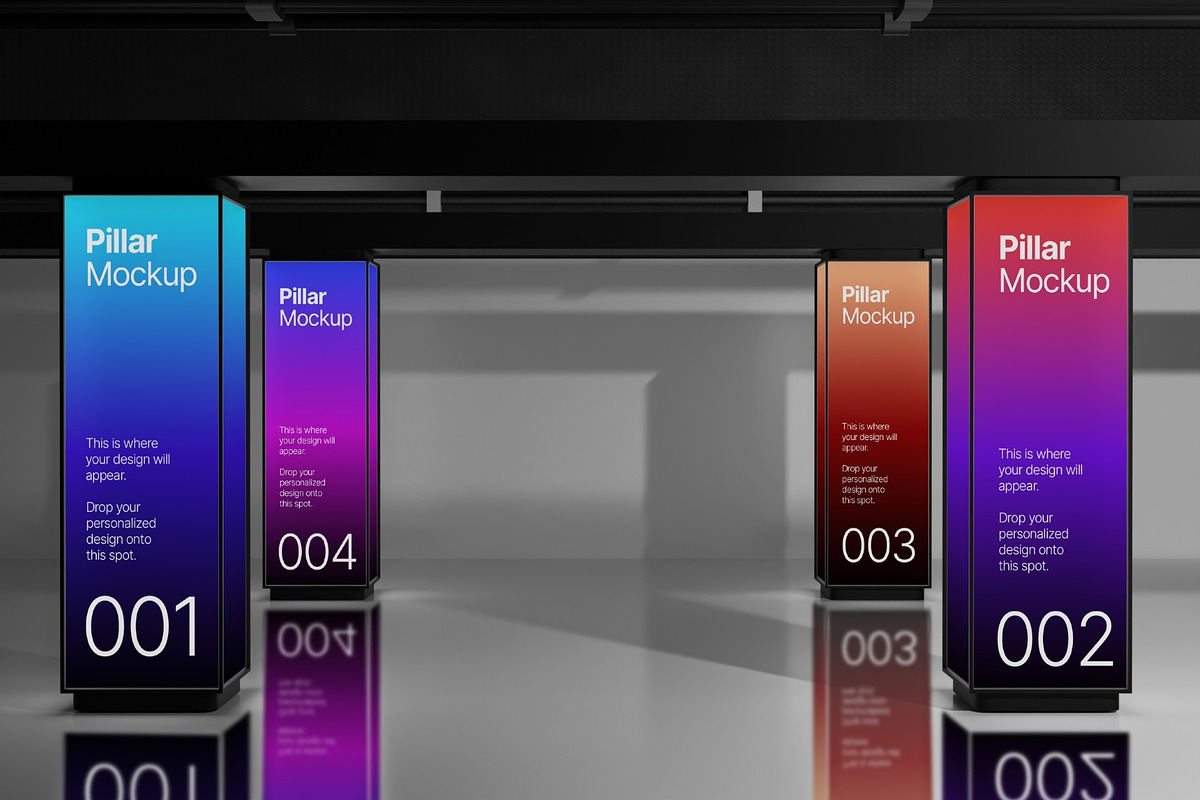Pillar Mockup, a Product Mockup by graphicook