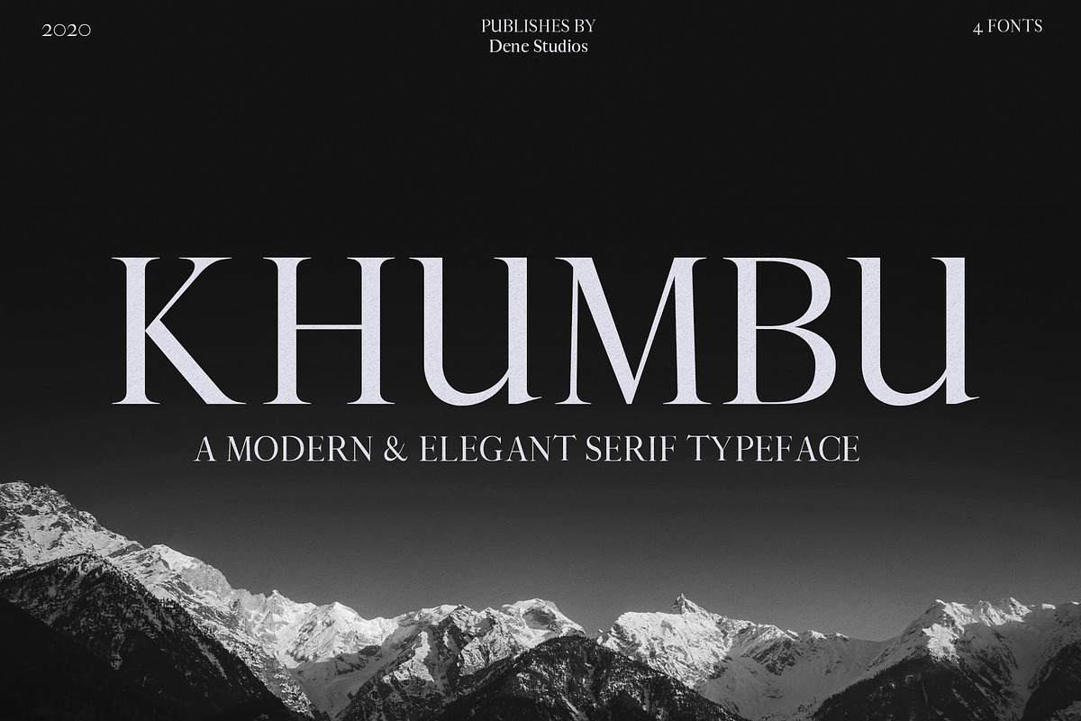 Khumbu typeface, a Serif Font by Dene Studios