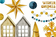 Winter Gnomes Clipart, an Illustration by Dainty Doll Art