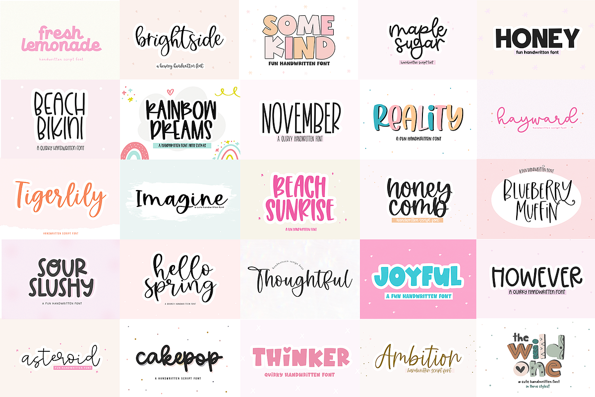Big Font Bundle | 50 Fonts, a Script Font by KA Designs