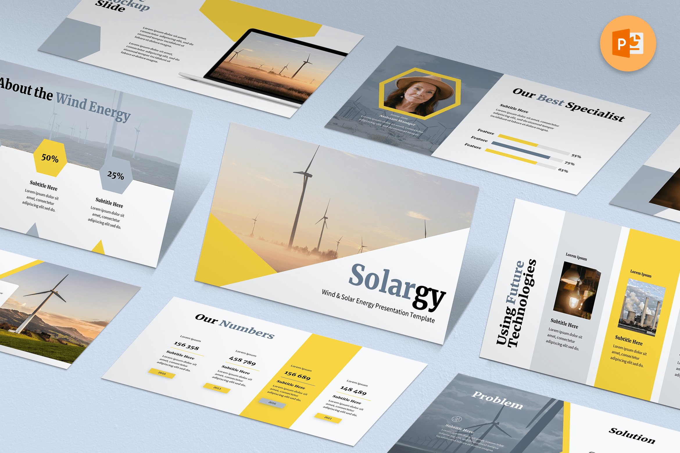 Wind & Solar Energy Presentation, a Presentation Template by Flat Icons