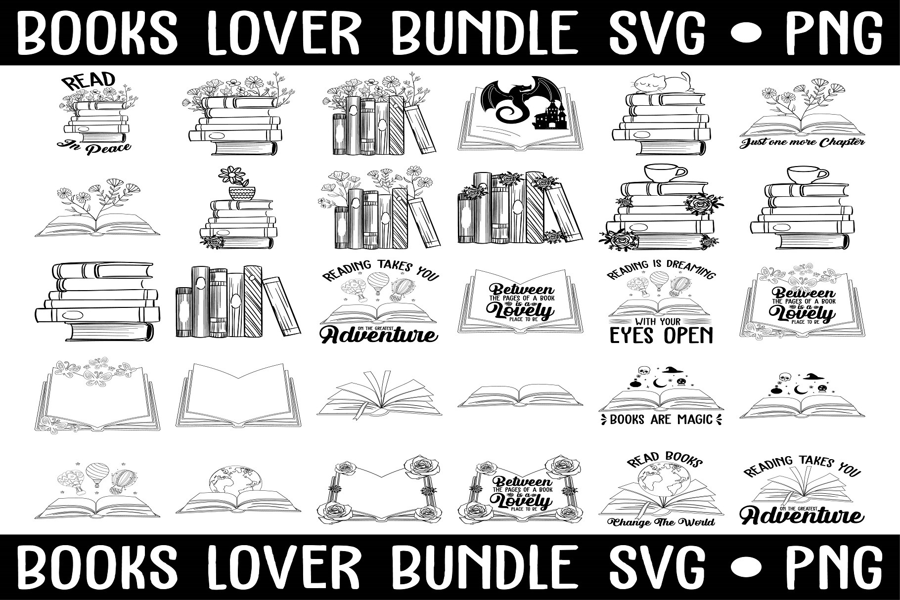 Book Lover SVG Bundle
