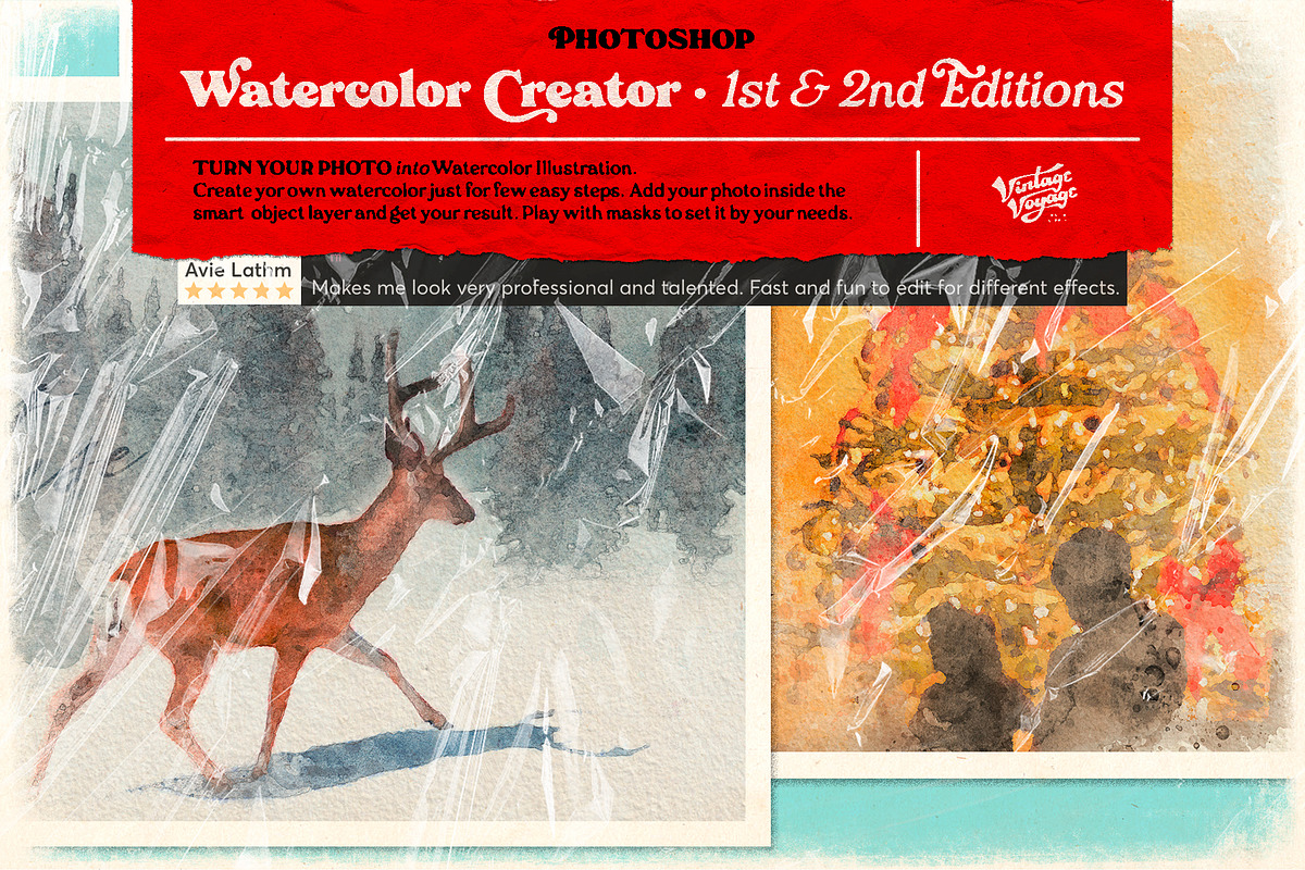 Photoshop Creator's Bundle • 7 in 1, an Action Add-On by Vintage Voyage ...